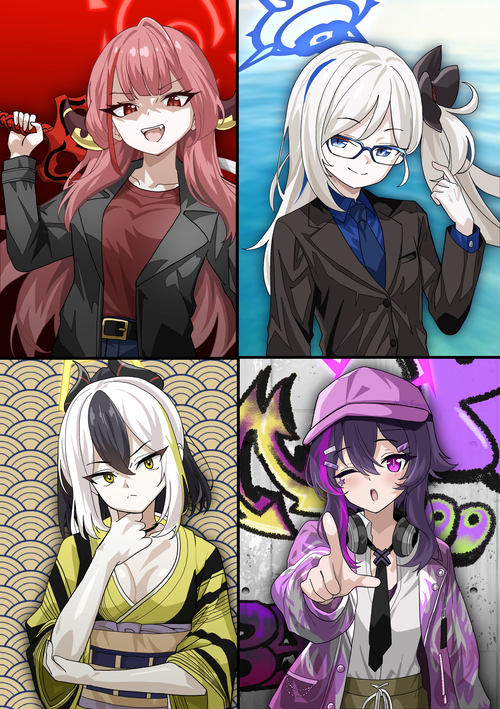 HypnoHub - absurdres alternate color scheme alternate costume alternate hair color aru (blue ...