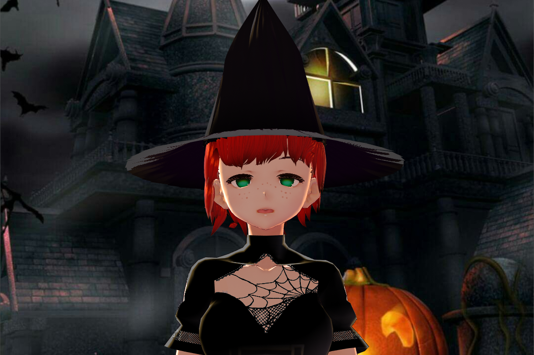 HypnoHub - 3d expressionless femsub hat hypnovideo red hair witch witch ...